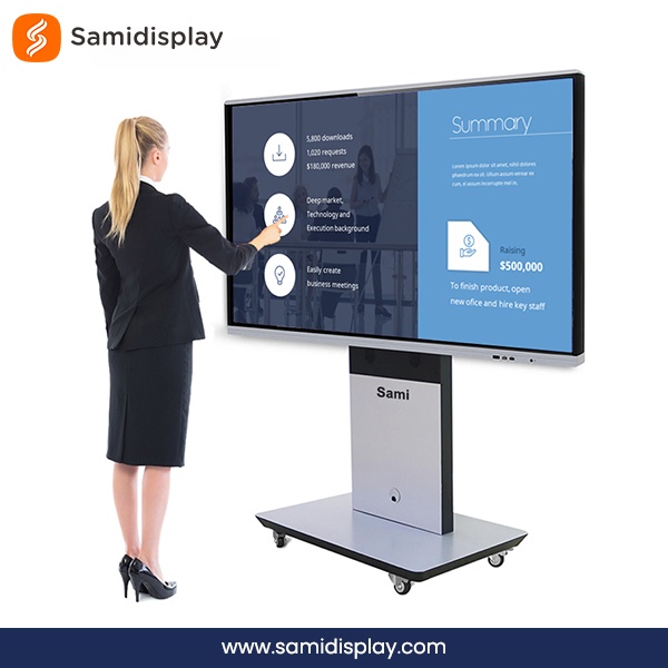 100 inch 4K display touch screen interactive whiteboard
