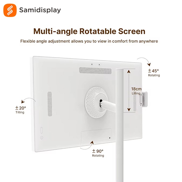 StanbyME 27 inch Rollable Smart Touch Screen TV with Battery