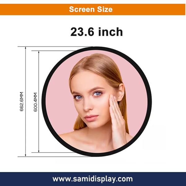 23.6 inch Circular Digital Signage Screen Round LCD Display