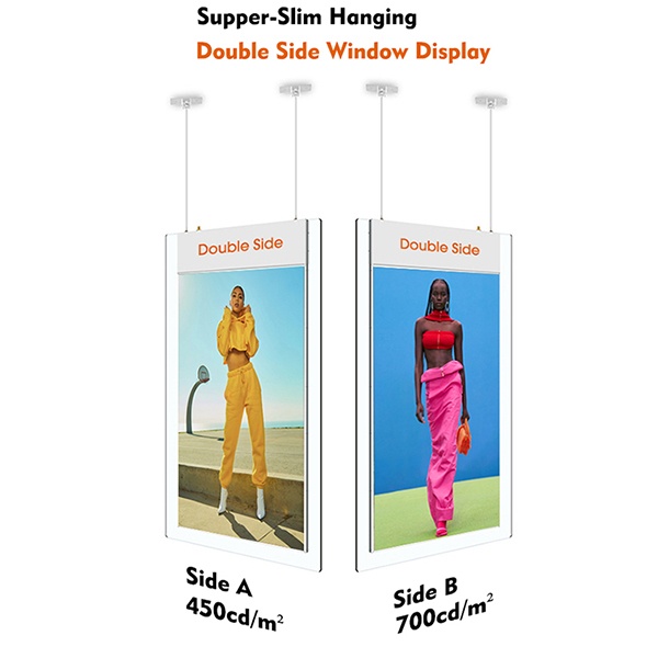 43 inch indoor high brightness window hanging display