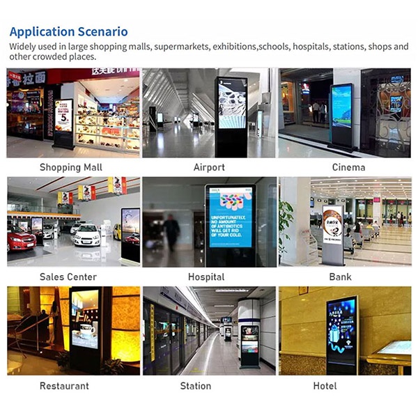 75 inch Full Screen Freestanding Digital Signage