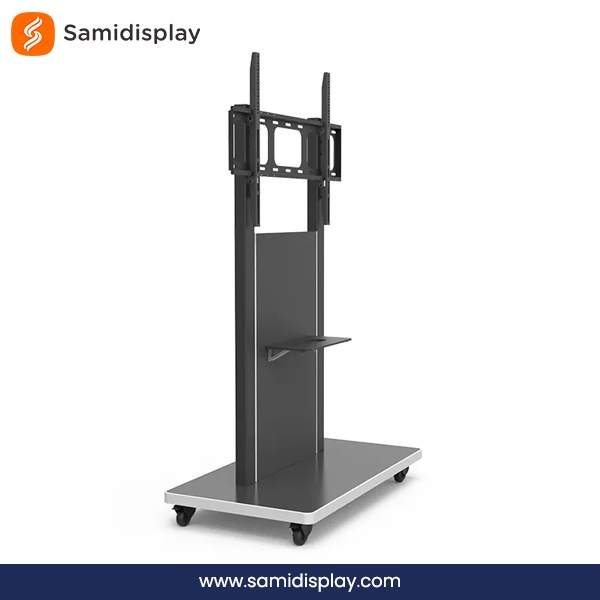 85 inch Floor TV Stand, Mounted Monitor Stand with Wheels