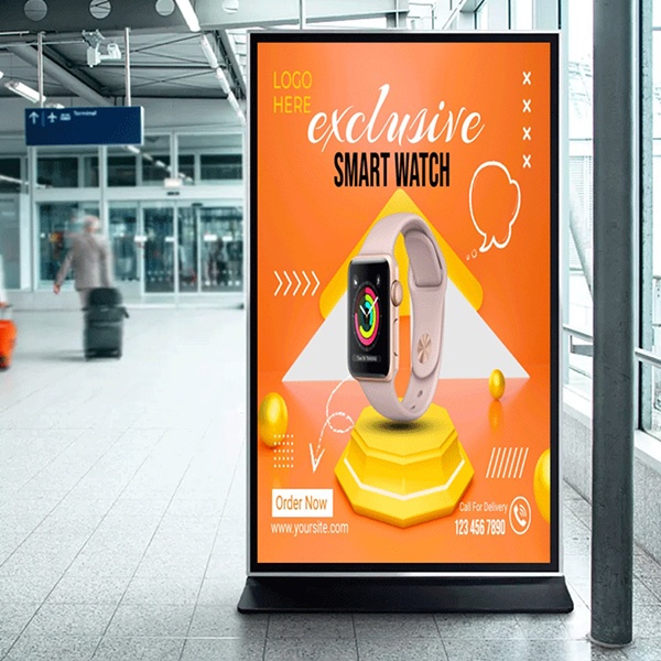 86 inch Floor Stand LCD Digital Signage with Full Screen