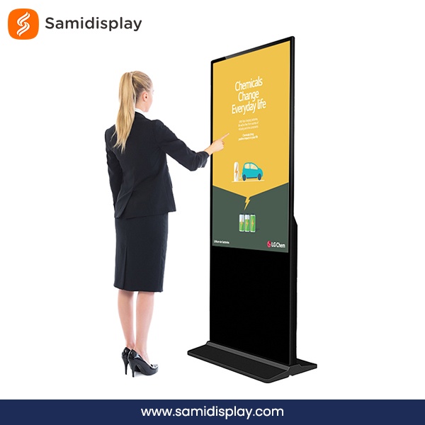 Floor Stand Screen Ads Player Vertical Interactive Display