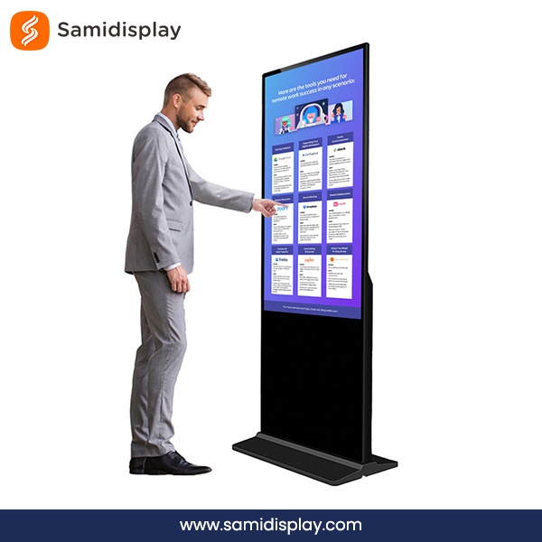 Indoor Digital Advertising Screen 55 inch Interactive Kiosk Display ...