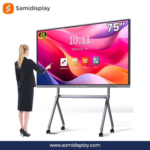 Interactive Flat Panel 75 Inch 4K Touch Screen Smart Board