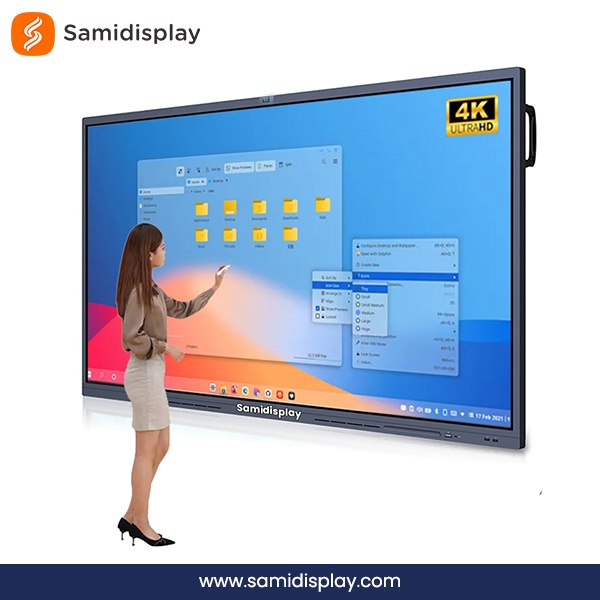 Interactive Smart Board 85 inch 4K Pen Touch Display for Schools