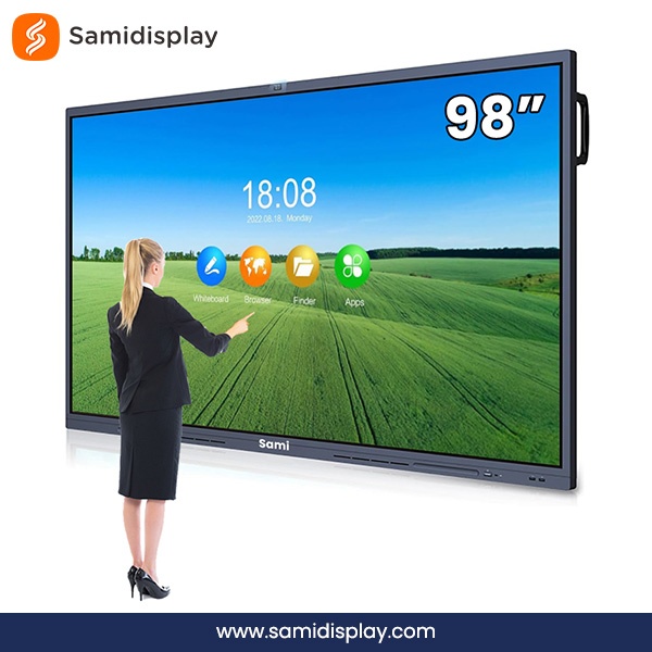 Mobile 100 Inch Display Smart Board Meeting No Projector