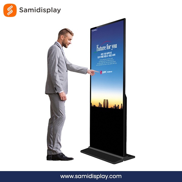 Floor Stand Touch Screen Digital Wayfinding Lcd Kiosk