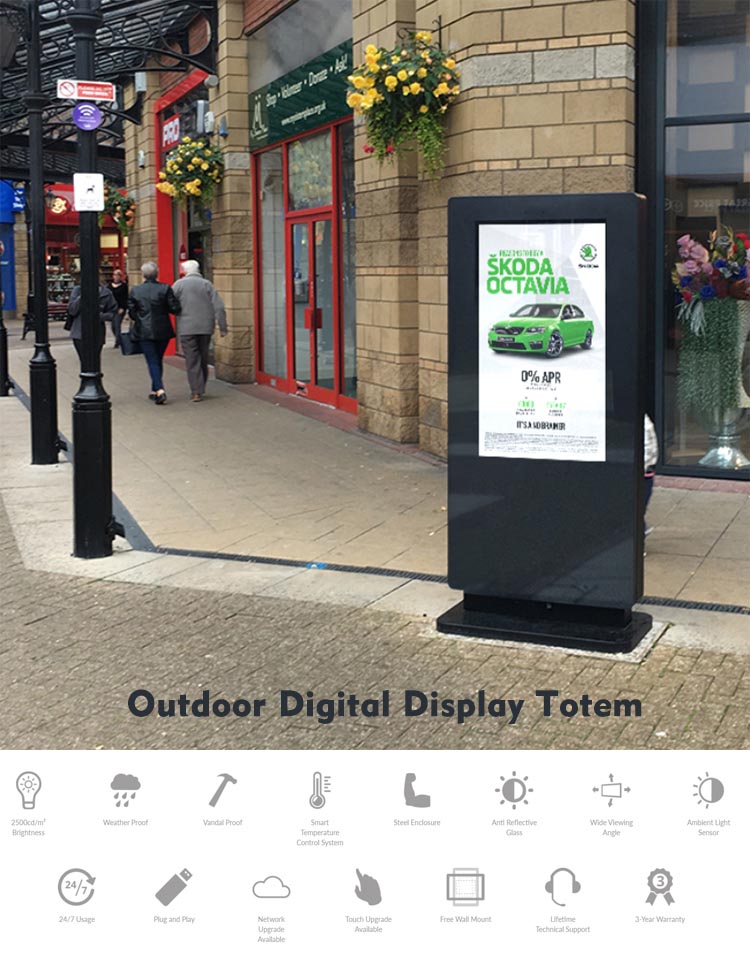 DIGITAL ADVERTISING SCREEN FOR OUTDOOR USE
