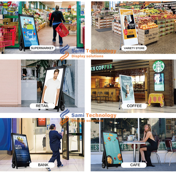 43" Indoor and Outdoor Use Digital A-board Screens