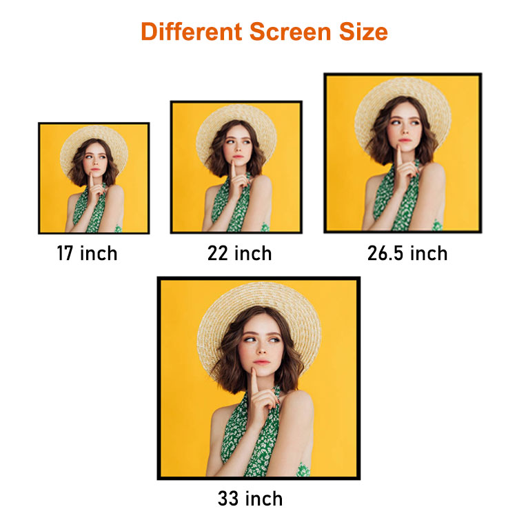 Digital signage monitor 33 inch lcd panel square display