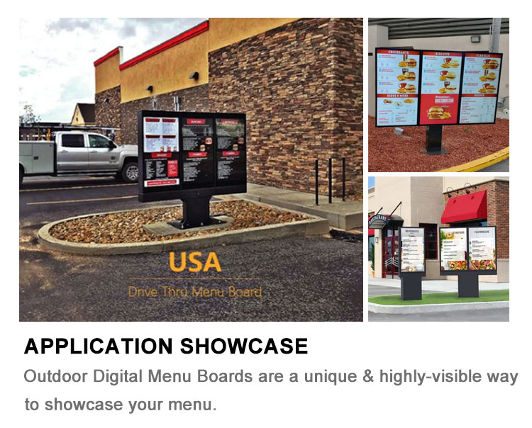 55 inch Weather-Proof Digital Outdoor Menu Board