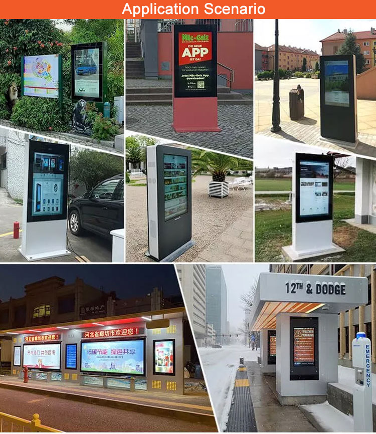 Freestanding Lcd Digital Display Outdoor Advertising Screen