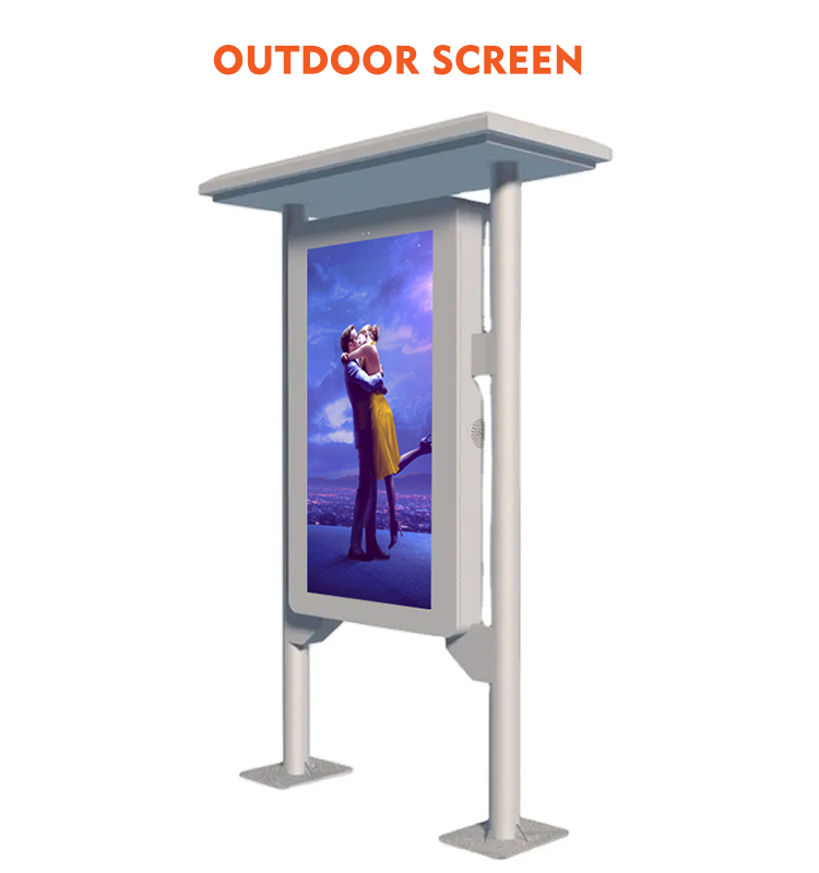 Freestanding Lcd Digital Display Outdoor Advertising Screen