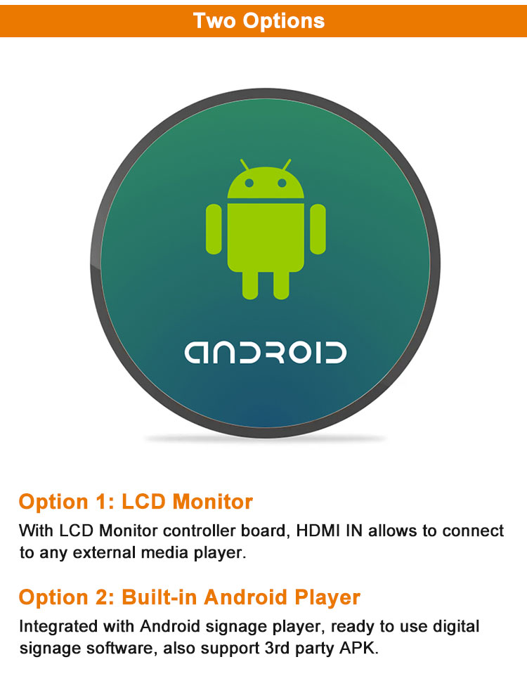 24 inch Circular LCD Touch Screen Digital Round Monitor