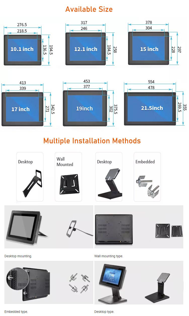 12.1 inch Touch Screen Industrial Panel PC