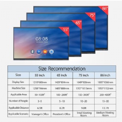 100 inch 4K display touch screen interactive whiteboard