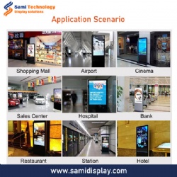 freestanding double sided LCD vertical advertising screen