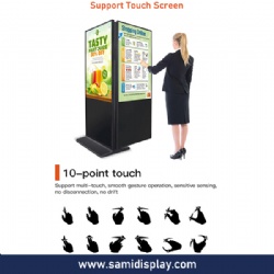 indoor floor stand double side advertising screen kiosk