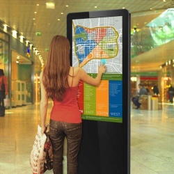 Floor Stand Interactive Digital Signage With Built-In Camera